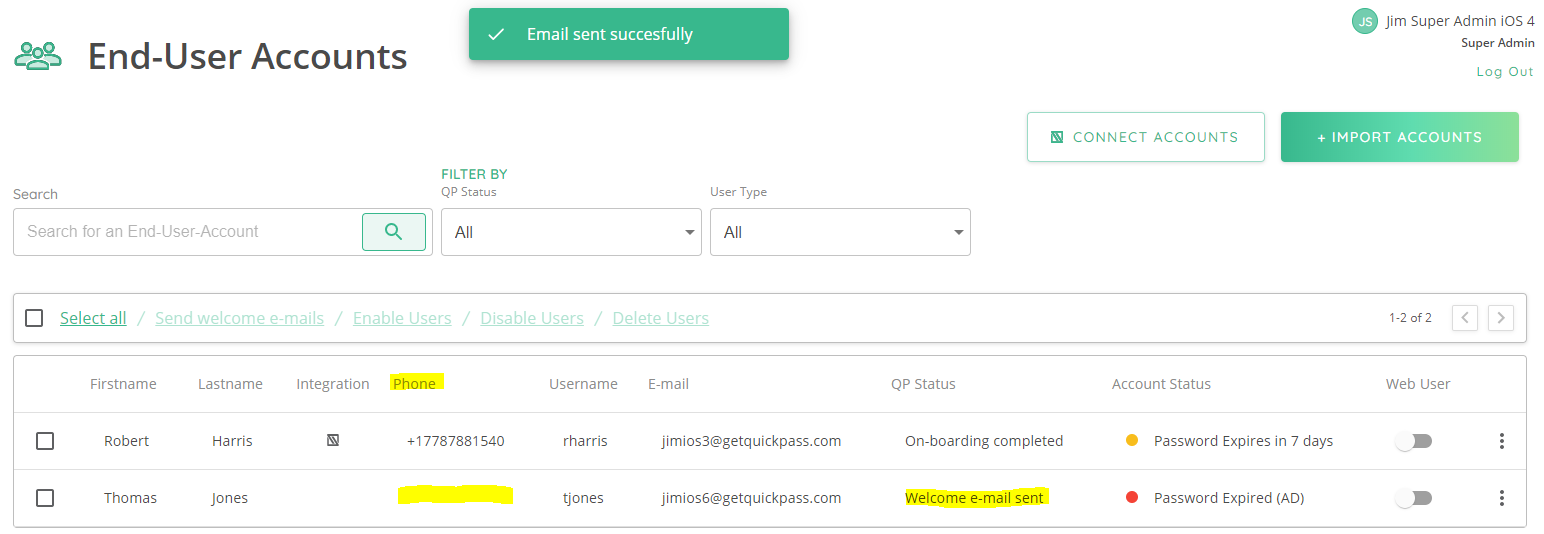 How to On-board Mobile App Users in Quickpass – Quickpass Software